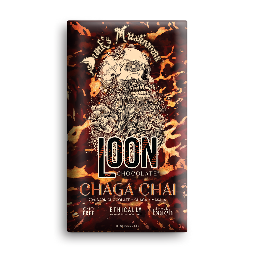Chaga Chai - 70% Dark Chocolate with Chaga + Spices | Loon Chocolate